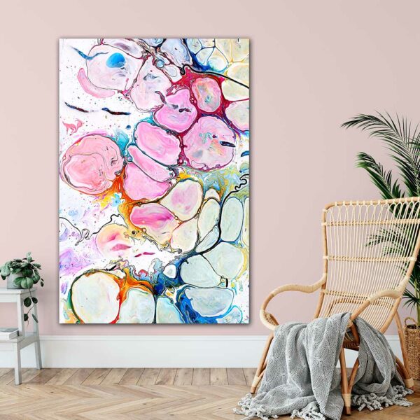 Unique original abstract art in beautiful modern colors - Contemporary ...