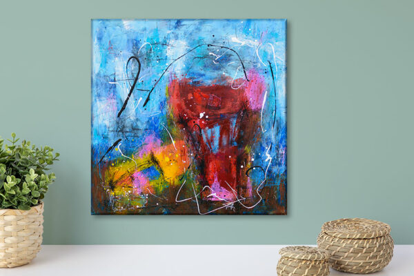 Unique original abstract art in beautiful modern colors - Contemporary ...