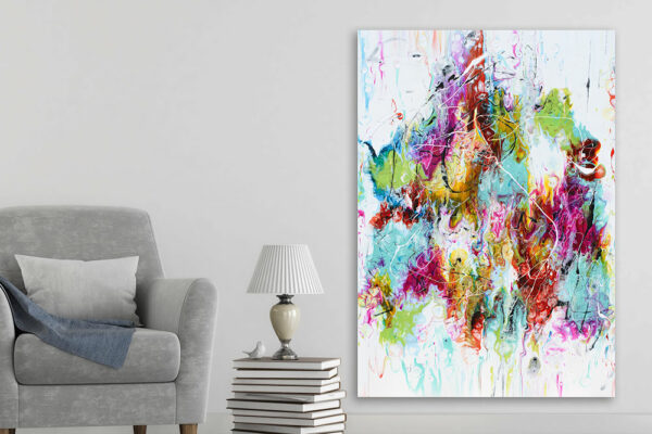 Unique original abstract art in beautiful modern colors - Contemporary ...